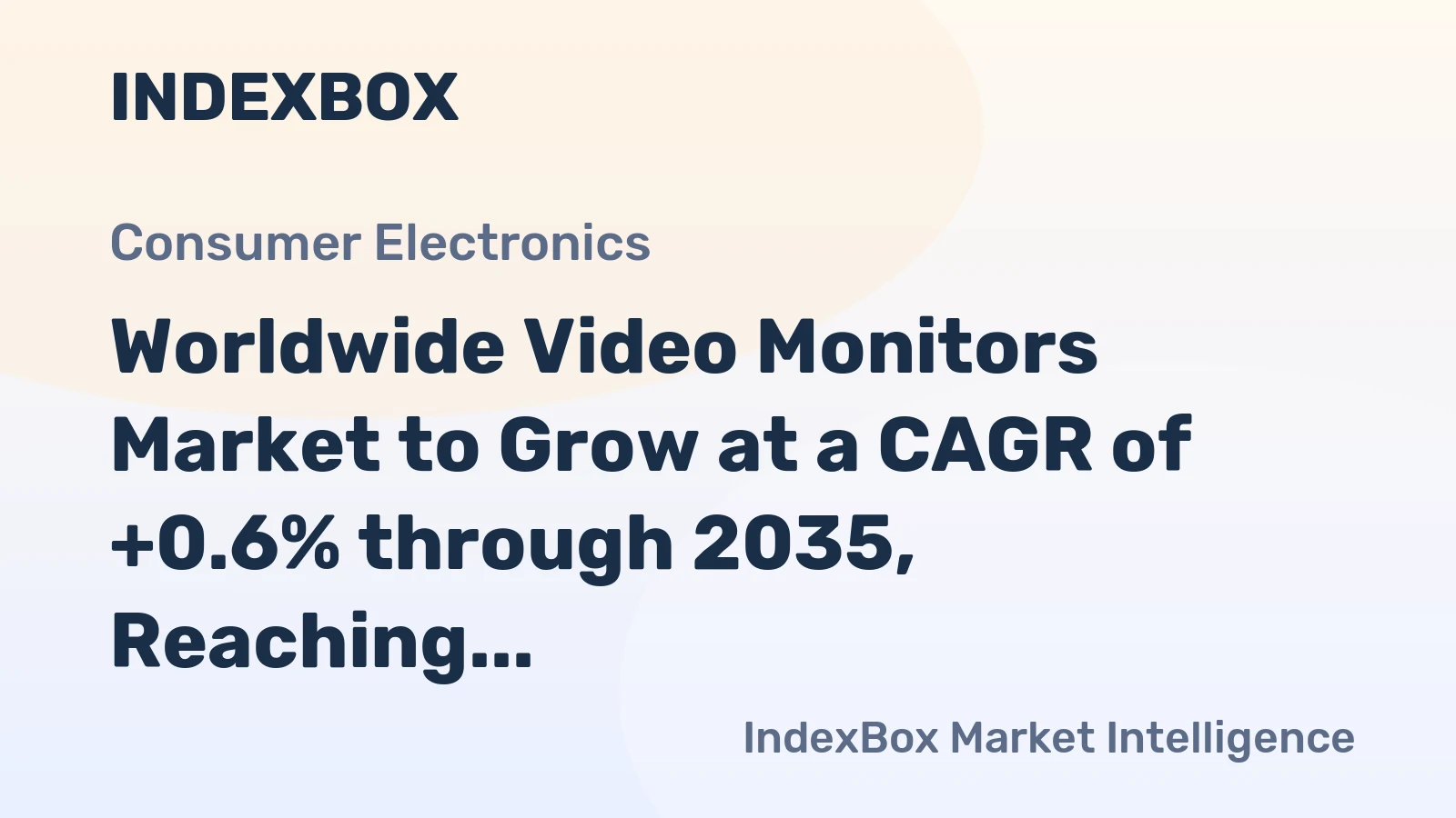 Worldwide Video Monitors Market to Grow at a CAGR of +0.6% through 2035, Reaching 481M Units