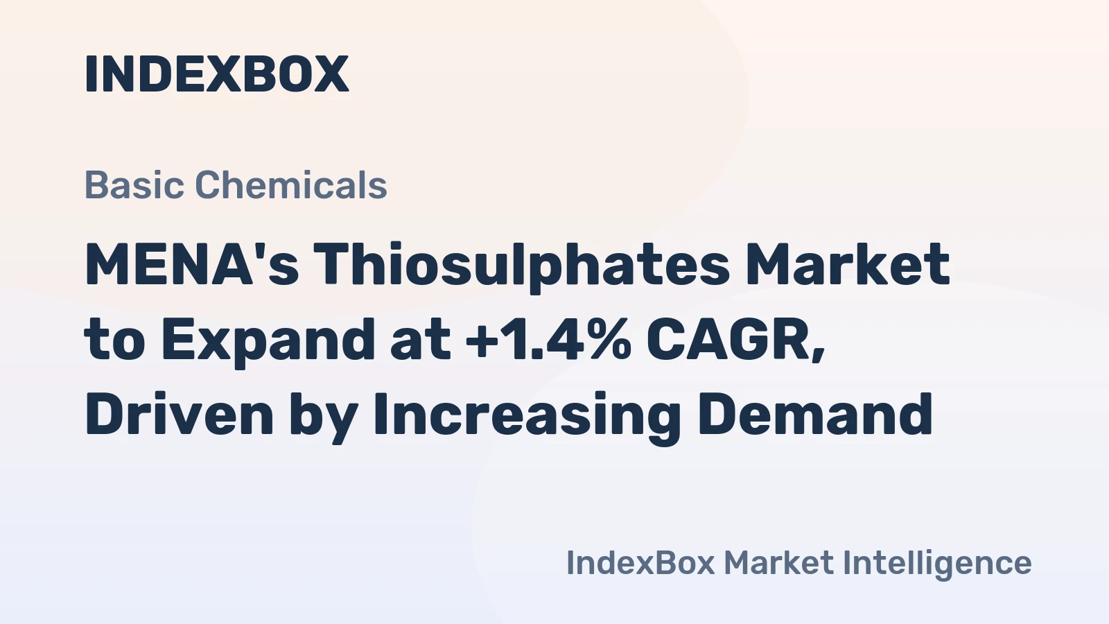 MENA's Thiosulphates Market to Expand at +1.4% CAGR, Driven by Increasing Demand