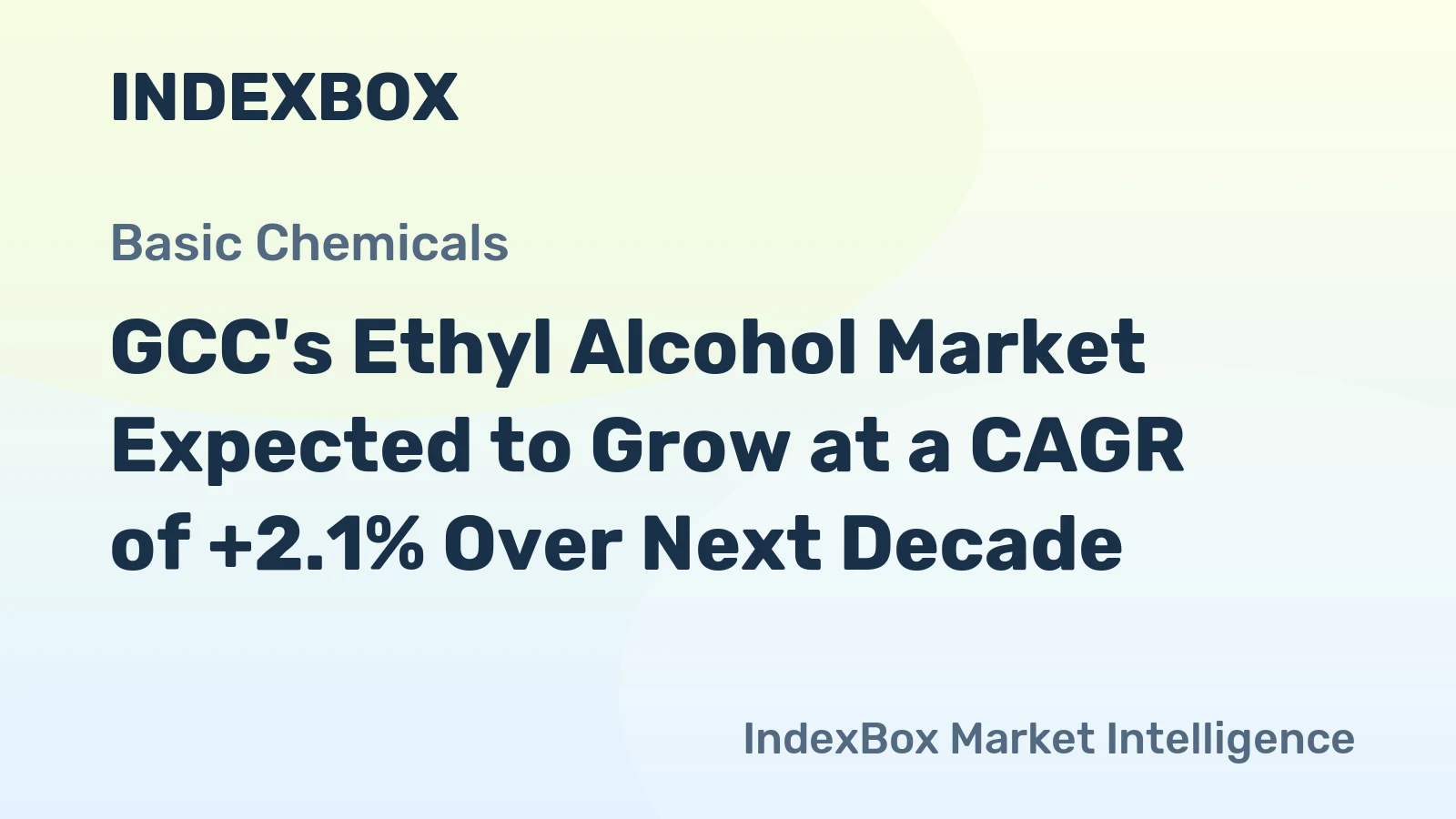 GCC's Ethyl Alcohol Market Expected to Grow at a CAGR of +2.1% Over Next Decade