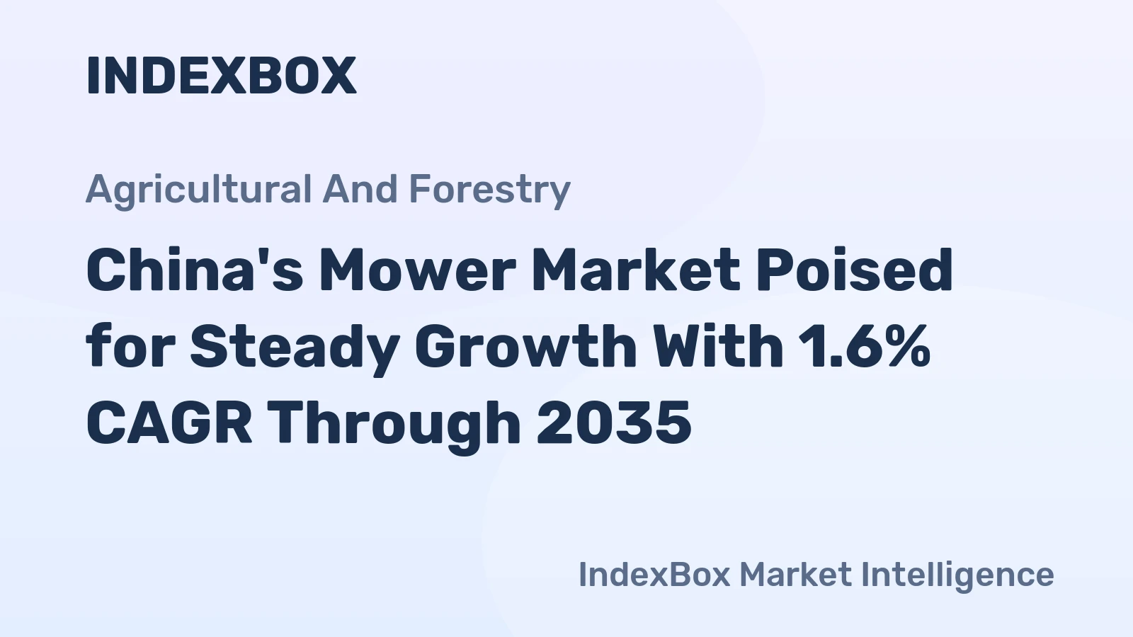 China's Mower Market Poised for Steady Growth With 1.6% CAGR Through 2035