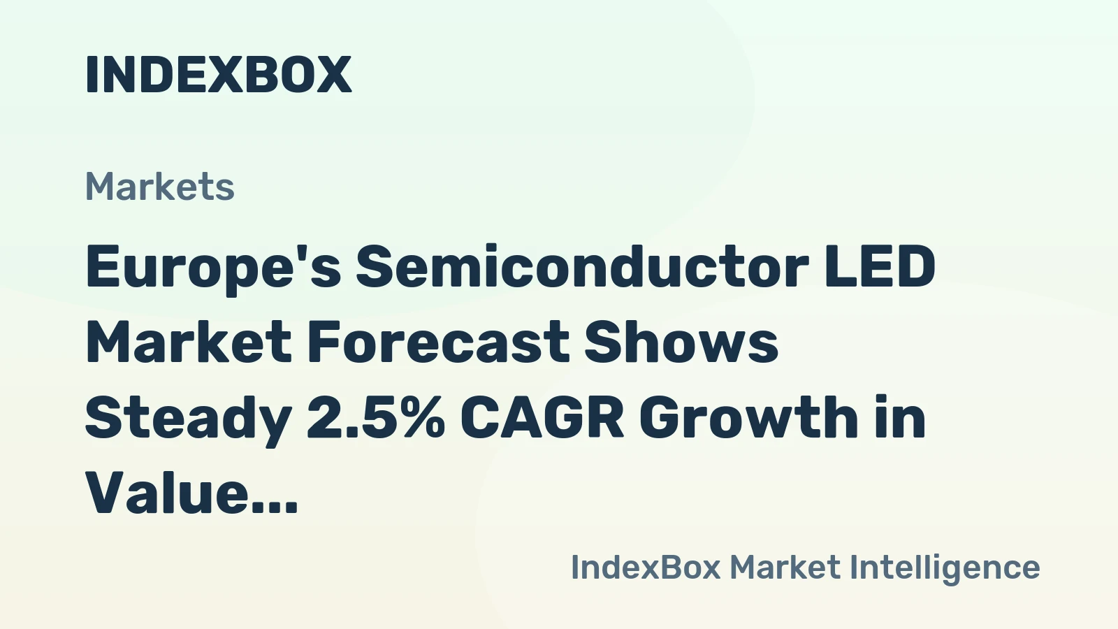 Europe's Semiconductor LED Market Forecast Shows Steady 2.5% CAGR Growth in Value