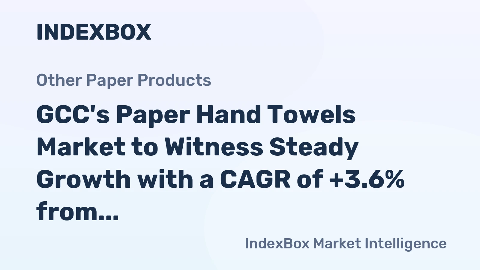 GCC's Paper Hand Towels Market to Witness Steady Growth with a CAGR of +3.6% from 2024 to 2035
