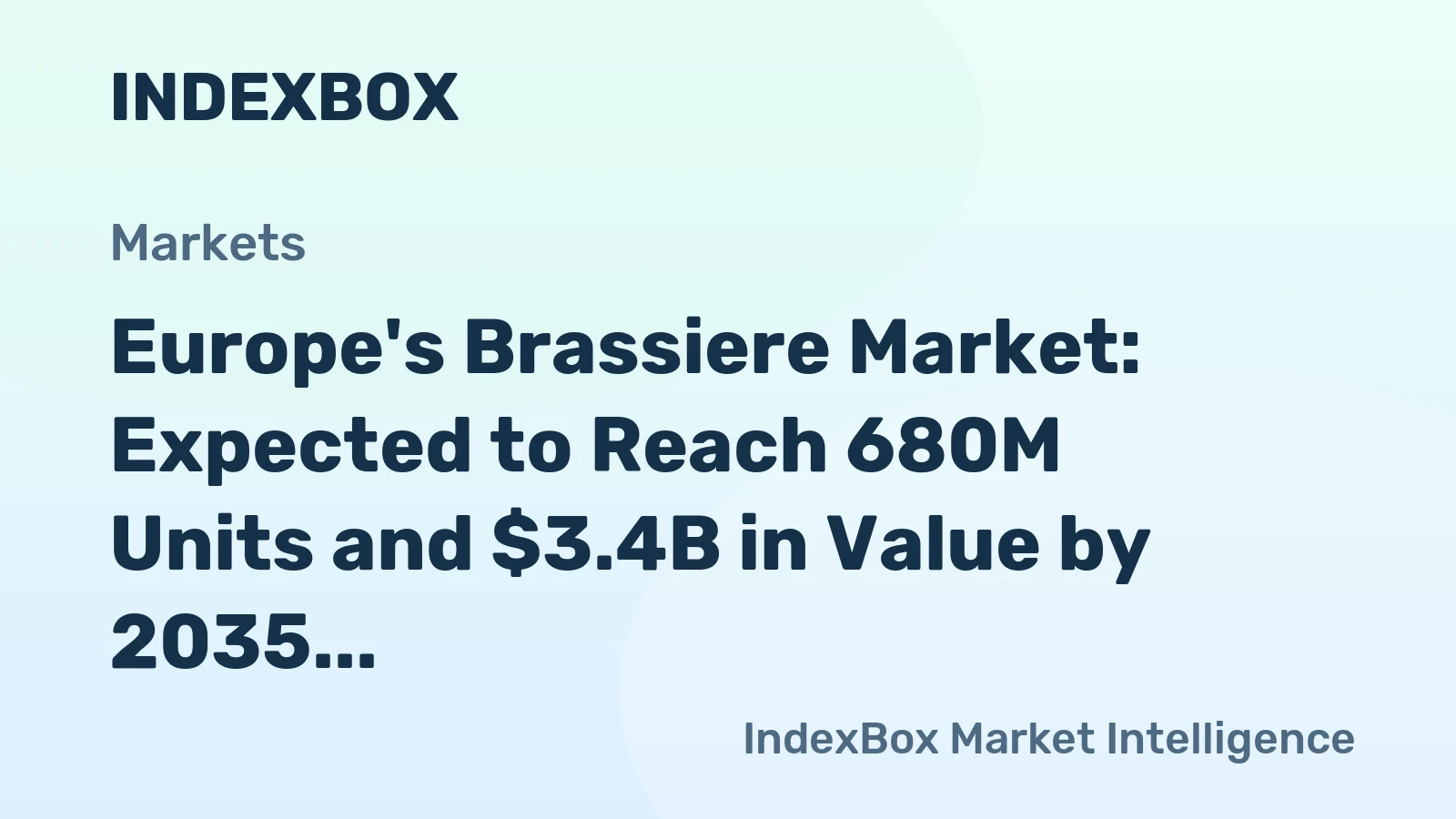 Europe's Brassiere Market: Expected to Reach 680M Units and $3.4B in Value by 2035