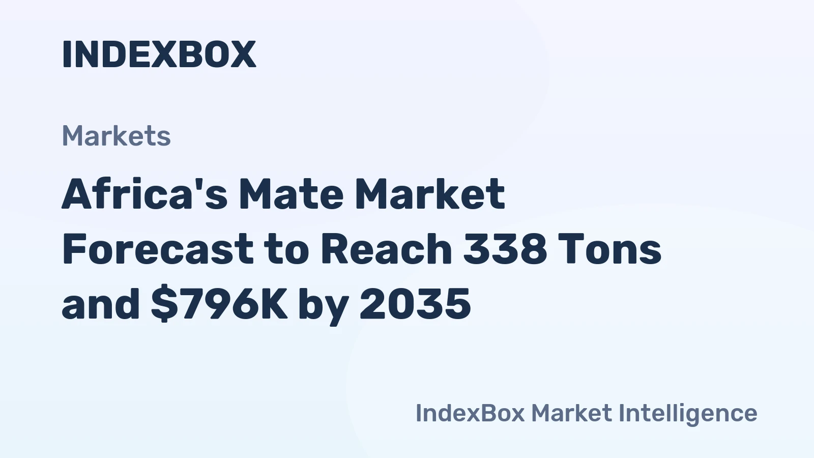 Africa's Mate Market Forecast to Reach 338 Tons and $796K by 2035