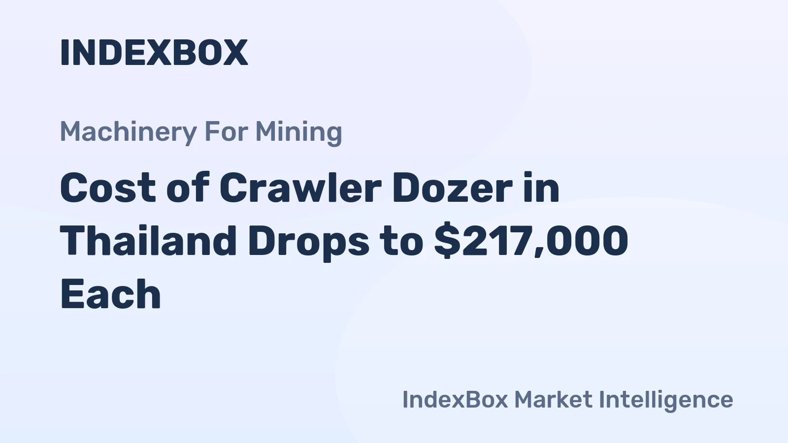 Cost of Crawler Dozer in Thailand Drops to $217,000 Each