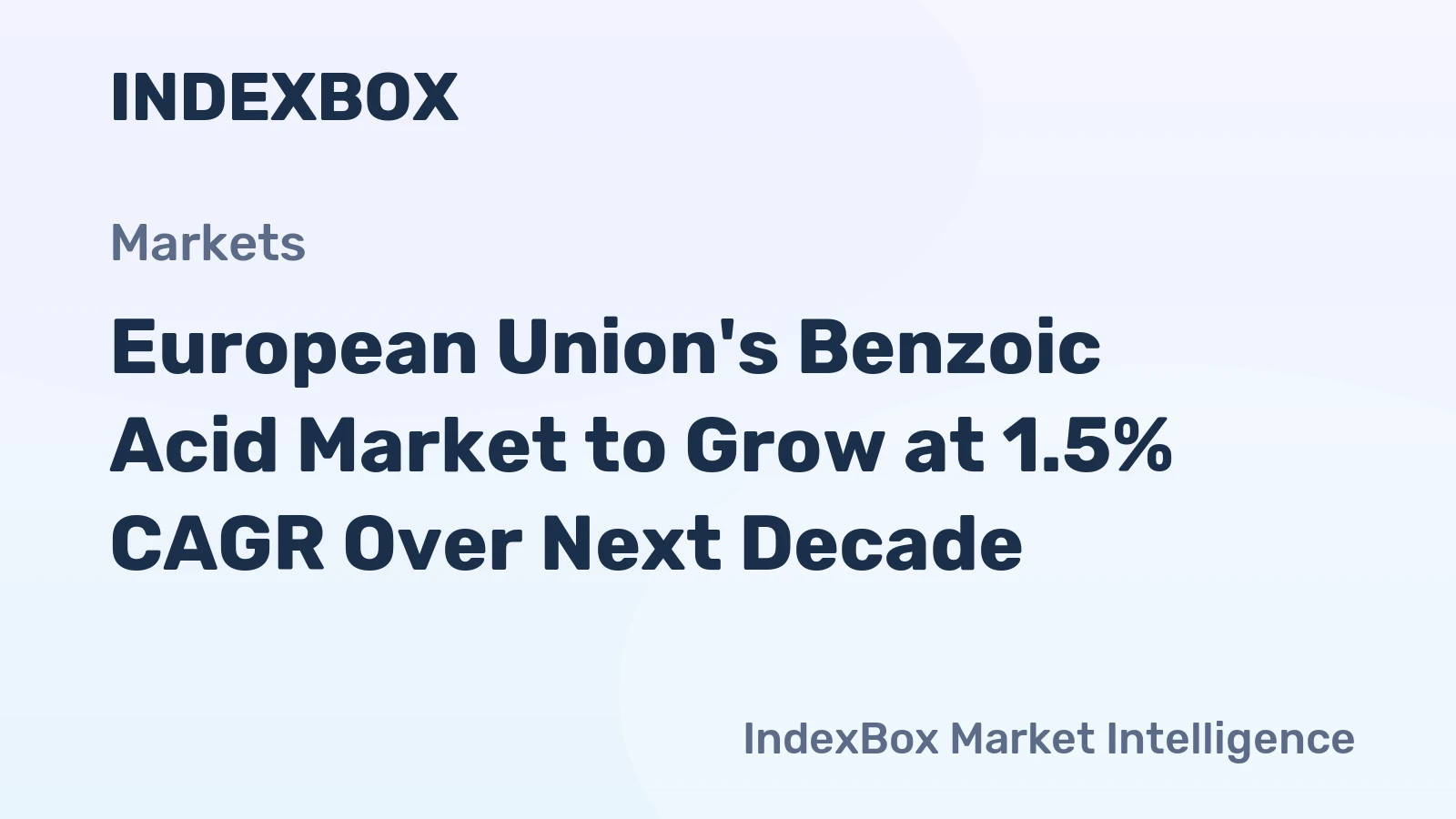 European Union's Benzoic Acid Market to Grow at 1.5% CAGR Over Next Decade