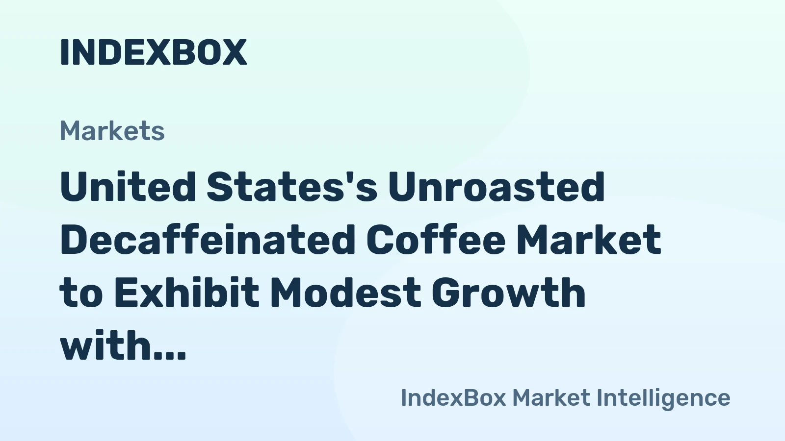 United States's Unroasted Decaffeinated Coffee Market to Exhibit Modest Growth with Anticipated CAGR of +0.3% by 2035