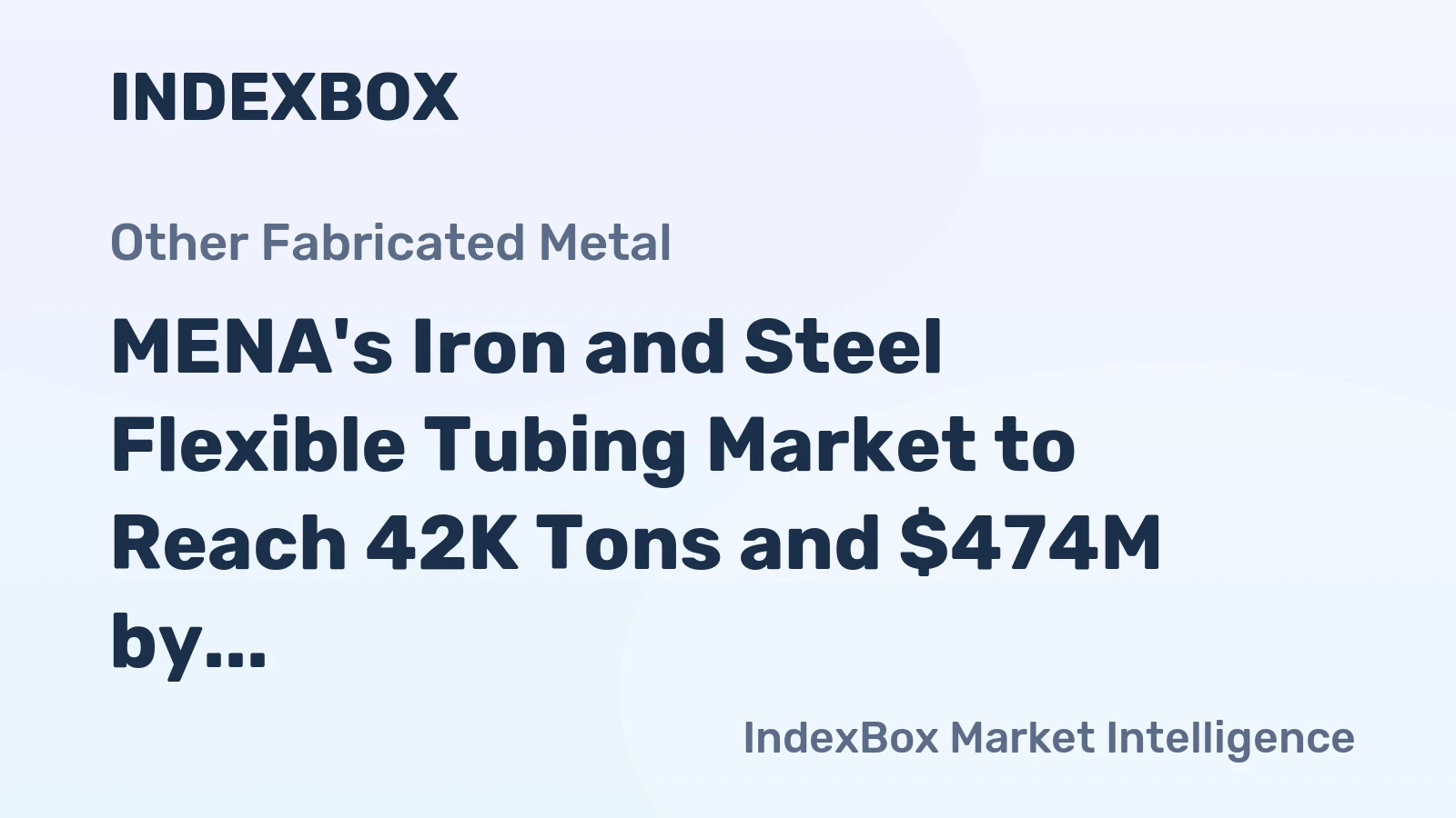 MENA's Iron and Steel Flexible Tubing Market to Reach 42K Tons and $474M by 2035