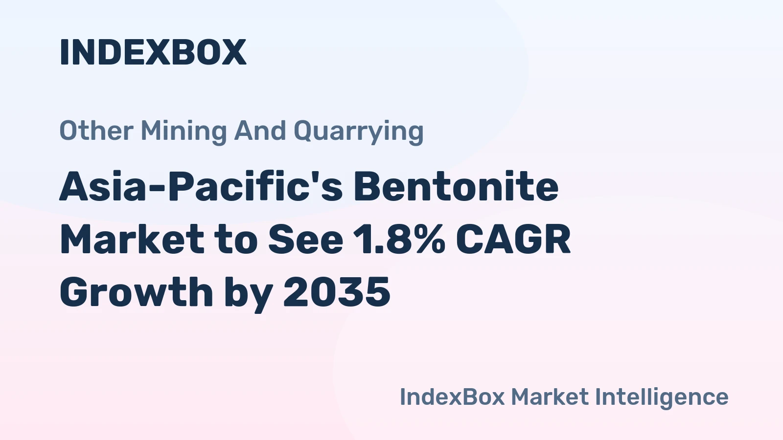 Asia-Pacific's Bentonite Market to See 1.8% CAGR Growth by 2035