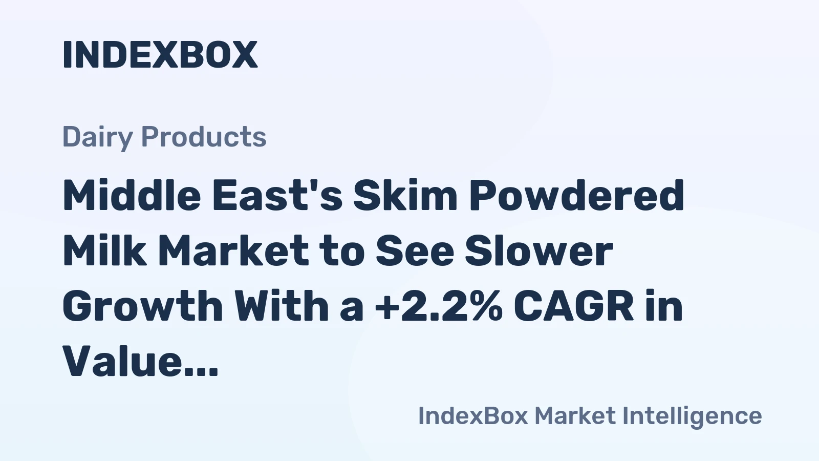 Middle East's Skim Powdered Milk Market to See Slower Growth With a +2.2% CAGR in Value Through 2035