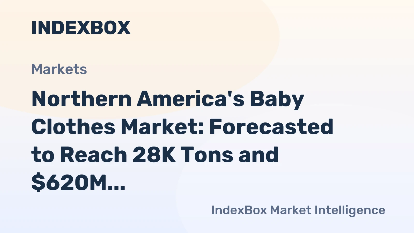 Northern America's Baby Clothes Market: Forecasted to Reach 28K Tons and $620M by 2035