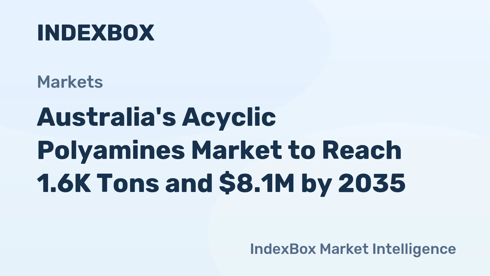Australia's Acyclic Polyamines Market to Reach 1.6K Tons and $8.1M by 2035