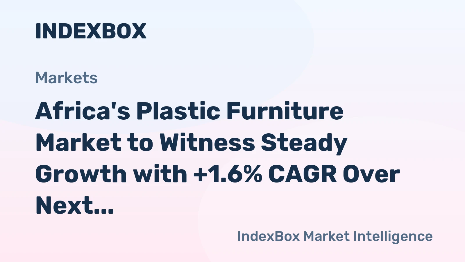 Africa's Plastic Furniture Market to Witness Steady Growth with +1.6% CAGR Over Next Decade