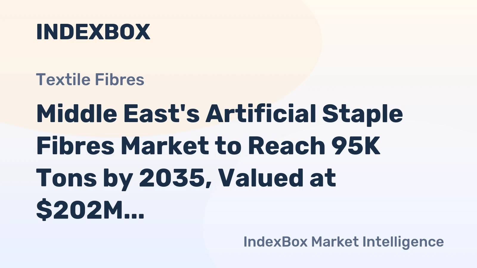 Middle East's Artificial Staple Fibres Market to Reach 95K Tons by 2035, Valued at $202M