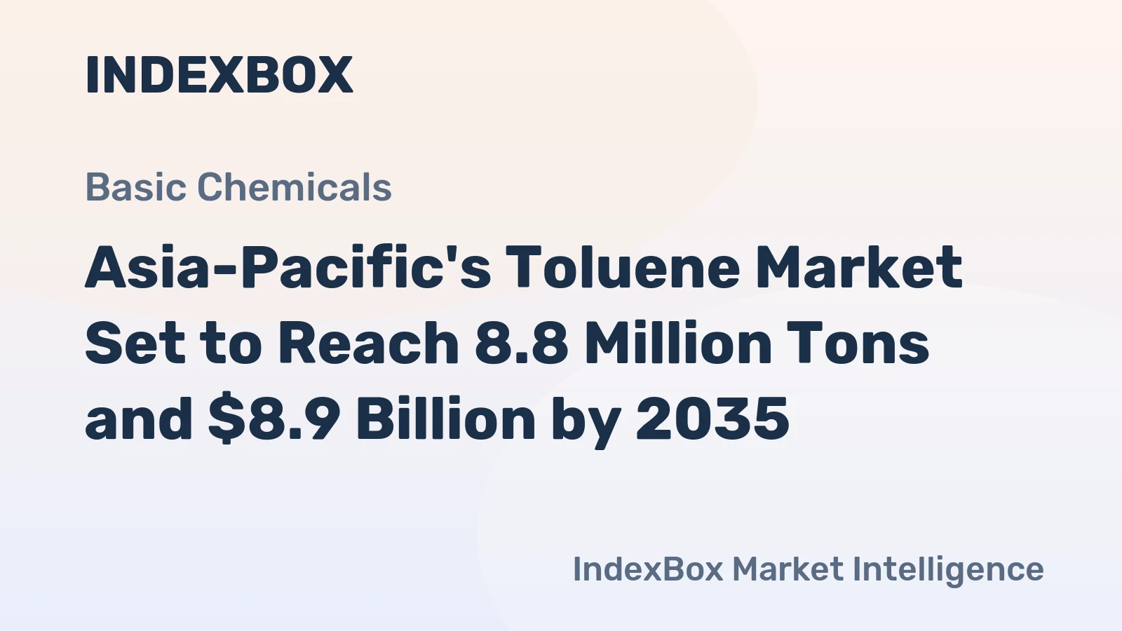 Asia-Pacific's Toluene Market Set to Reach 8.8 Million Tons and $8.9 Billion by 2035