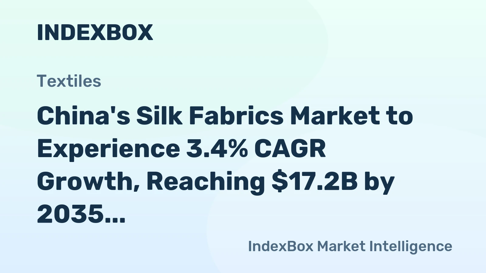 China's Silk Fabrics Market to Experience 3.4% CAGR Growth, Reaching $17.2B by 2035