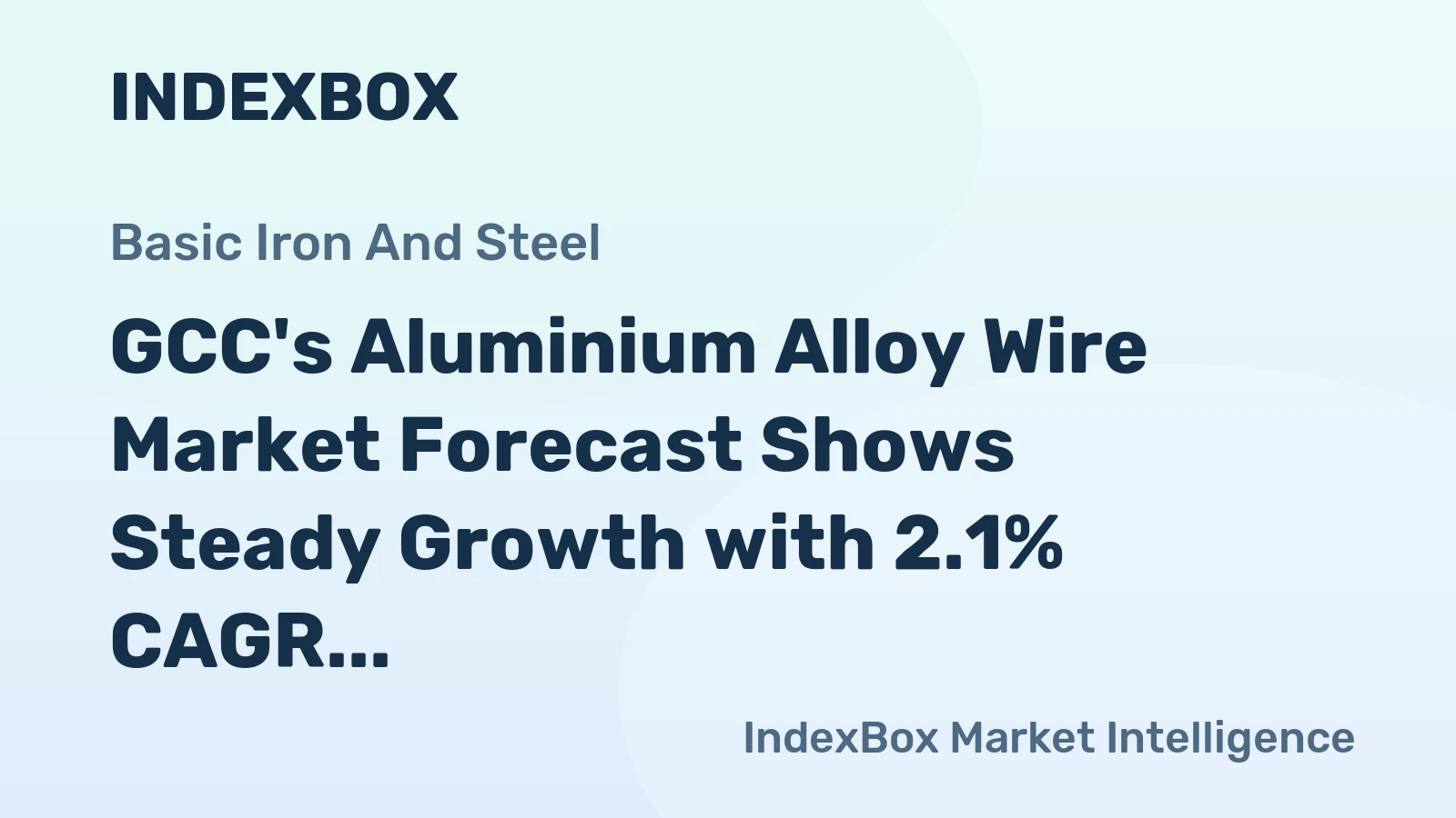 GCC's Aluminium Alloy Wire Market Forecast Shows Steady Growth with 2.1% CAGR in Value Through 2035