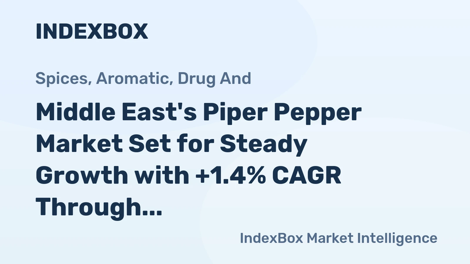 Middle East's Piper Pepper Market Set for Steady Growth with +1.4% CAGR Through 2035
