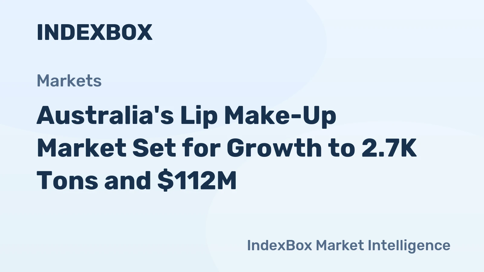 Australia's Lip Make-Up Market Set for Growth to 2.7K Tons and $112M