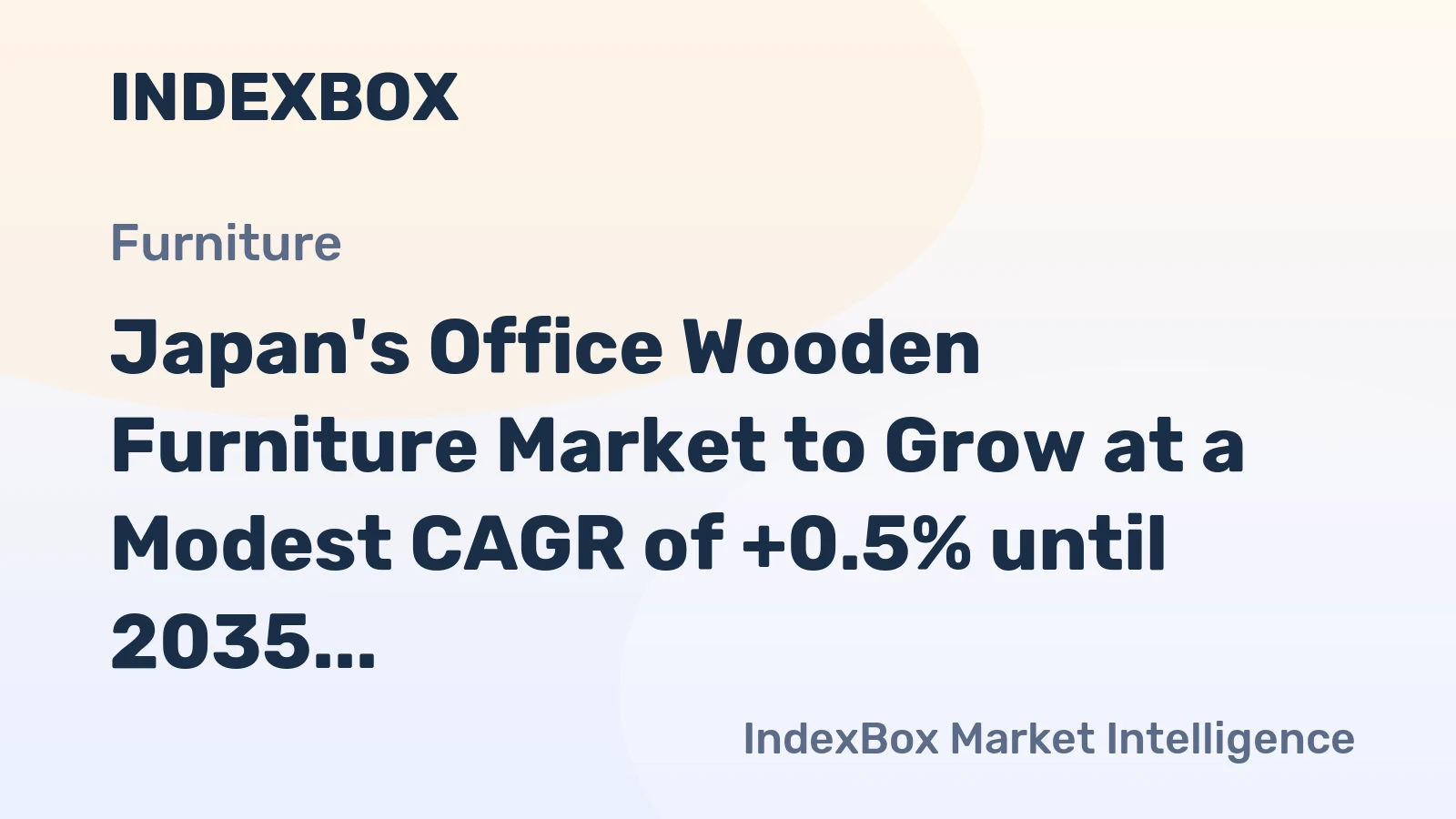 Japan's Office Wooden Furniture Market to Grow at a Modest CAGR of +0.5% until 2035