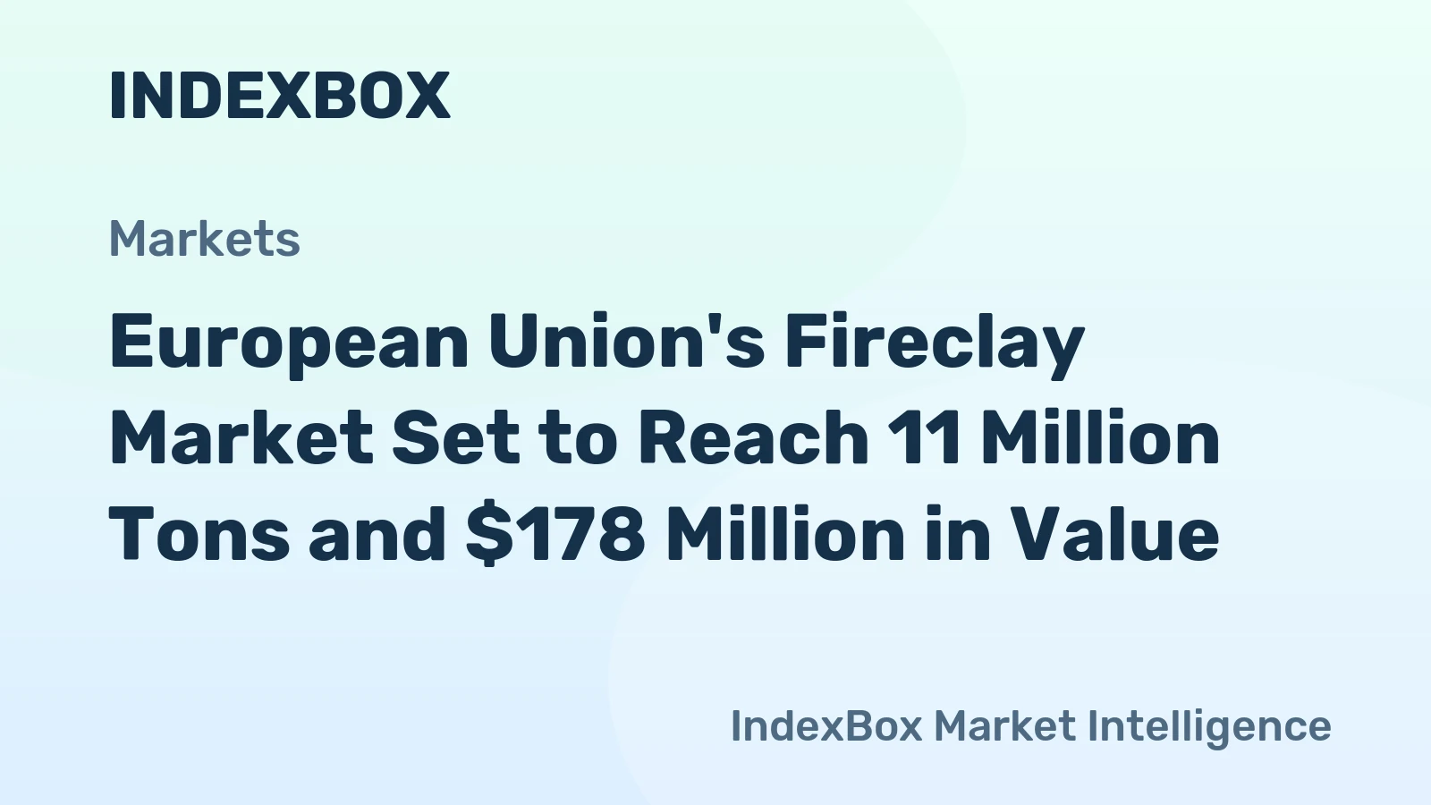 European Union's Fireclay Market Set to Reach 11 Million Tons and $178 Million in Value