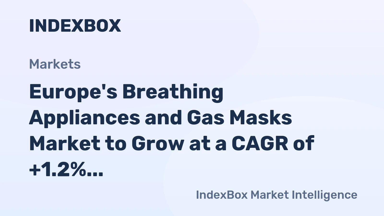 Europe's Breathing Appliances and Gas Masks Market to Grow at a CAGR of +1.2% from 2024 to 2035, Reaching 196M Units