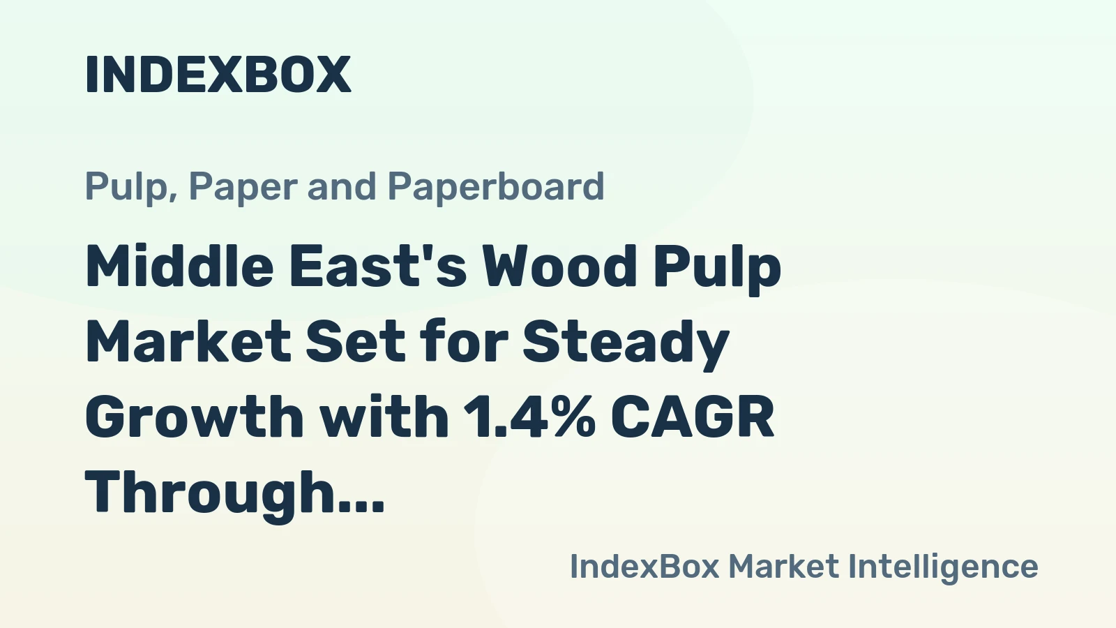 Middle East's Wood Pulp Market Set for Steady Growth with 1.4% CAGR Through 2035