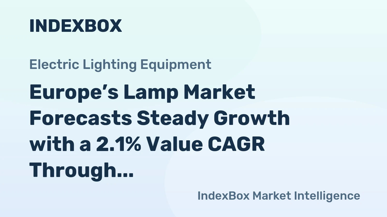 Europe’s Lamp Market Forecasts Steady Growth with a 2.1% Value CAGR Through 2035