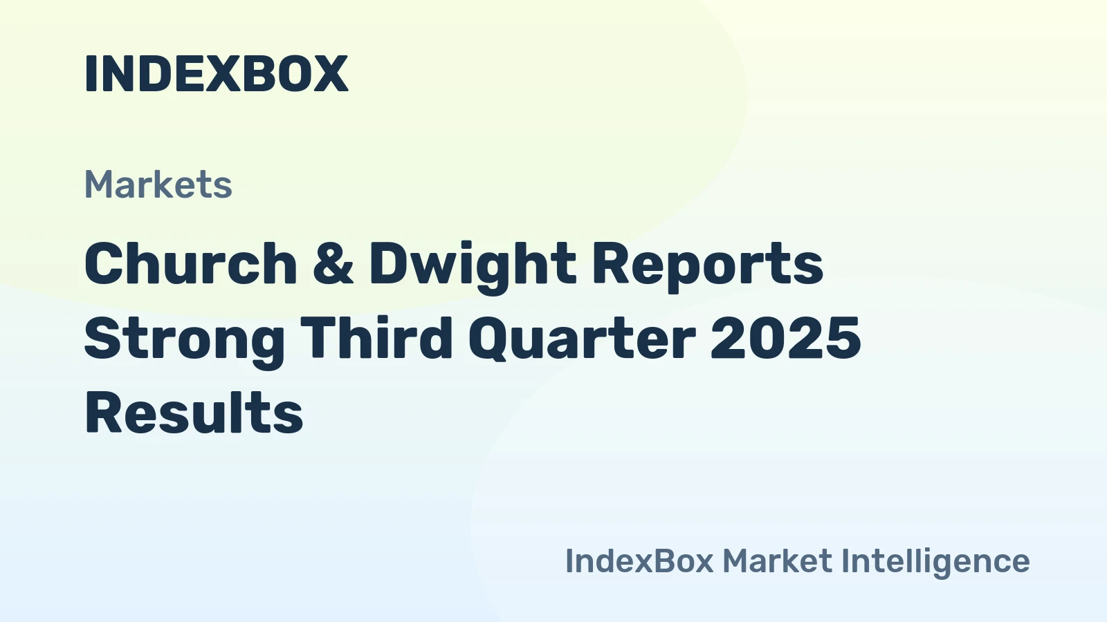 Church & Dwight Reports Strong Third Quarter 2025 Results