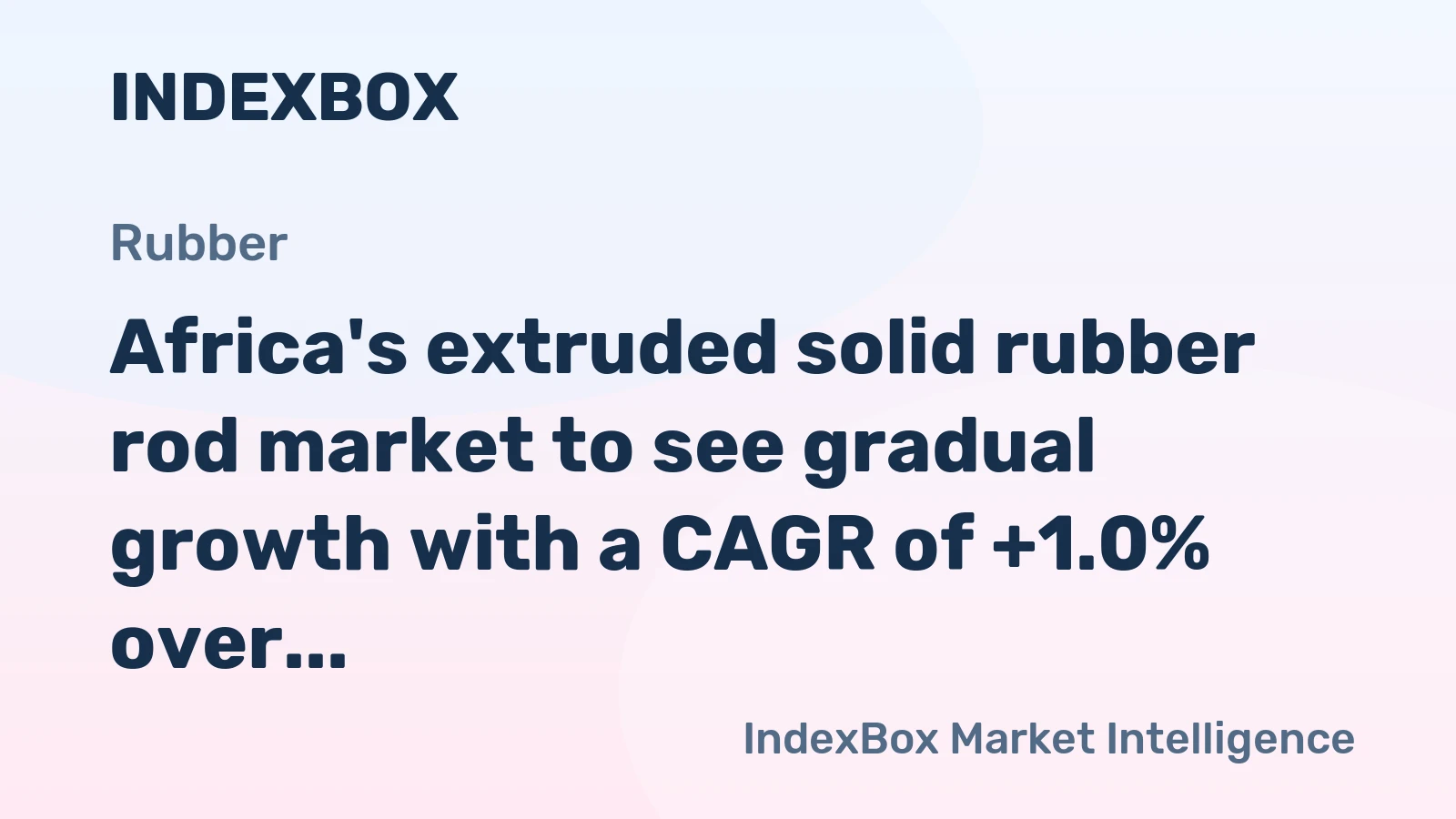 Africa's extruded solid rubber rod market to see gradual growth with a CAGR of +1.0% over the next decade