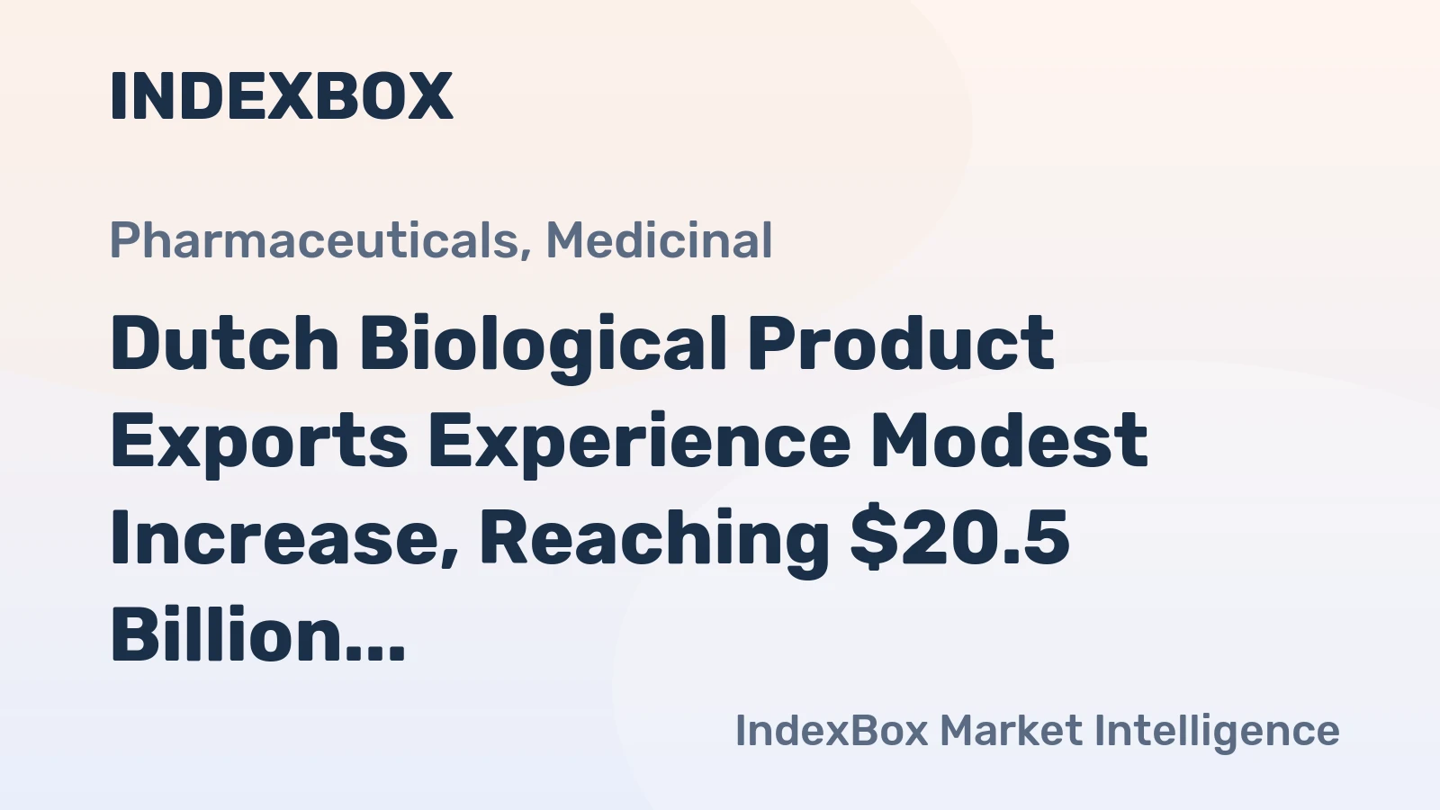 Dutch Biological Product Exports Experience Modest Increase, Reaching $20.5 Billion in 2024