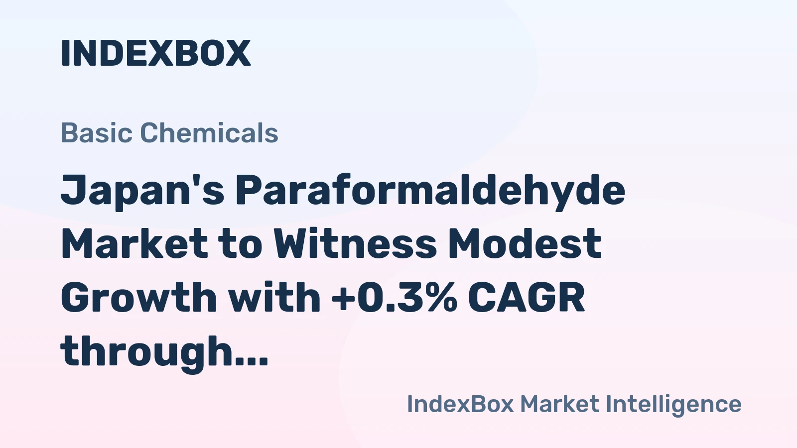 Japan's Paraformaldehyde Market to Witness Modest Growth with +0.3% CAGR through 2035