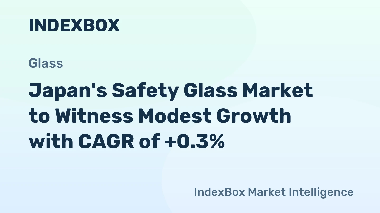 Japan's Safety Glass Market to Witness Modest Growth with CAGR of +0.3%
