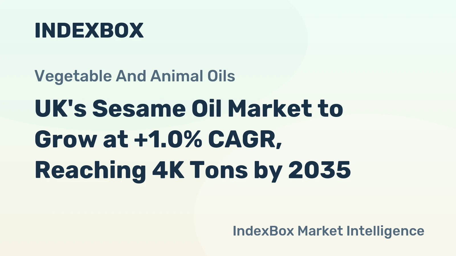 UK's Sesame Oil Market to Grow at +1.0% CAGR, Reaching 4K Tons by 2035