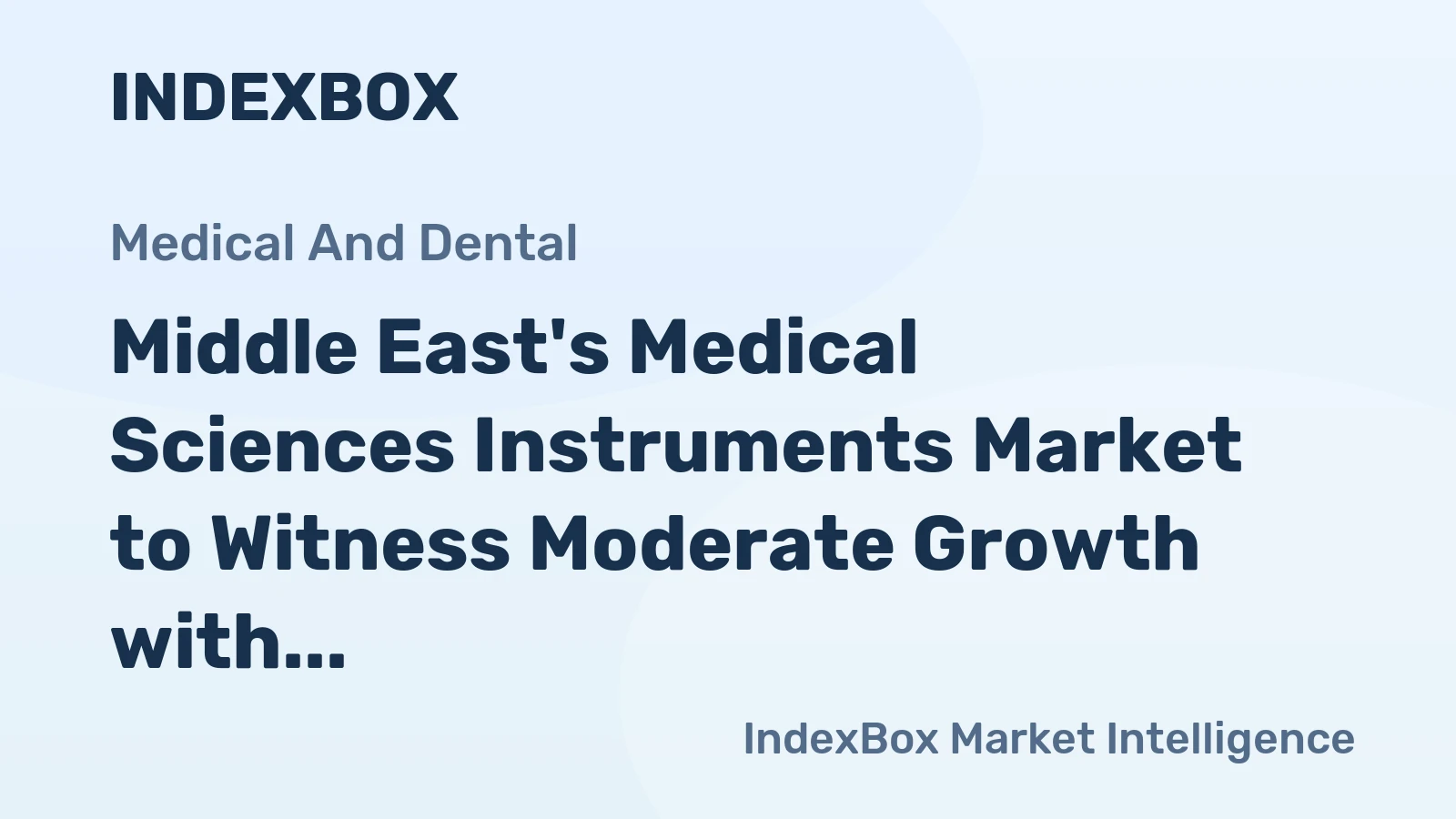 Middle East's Medical Sciences Instruments Market to Witness Moderate Growth with CAGR of +0.4% from 2024 to 2035