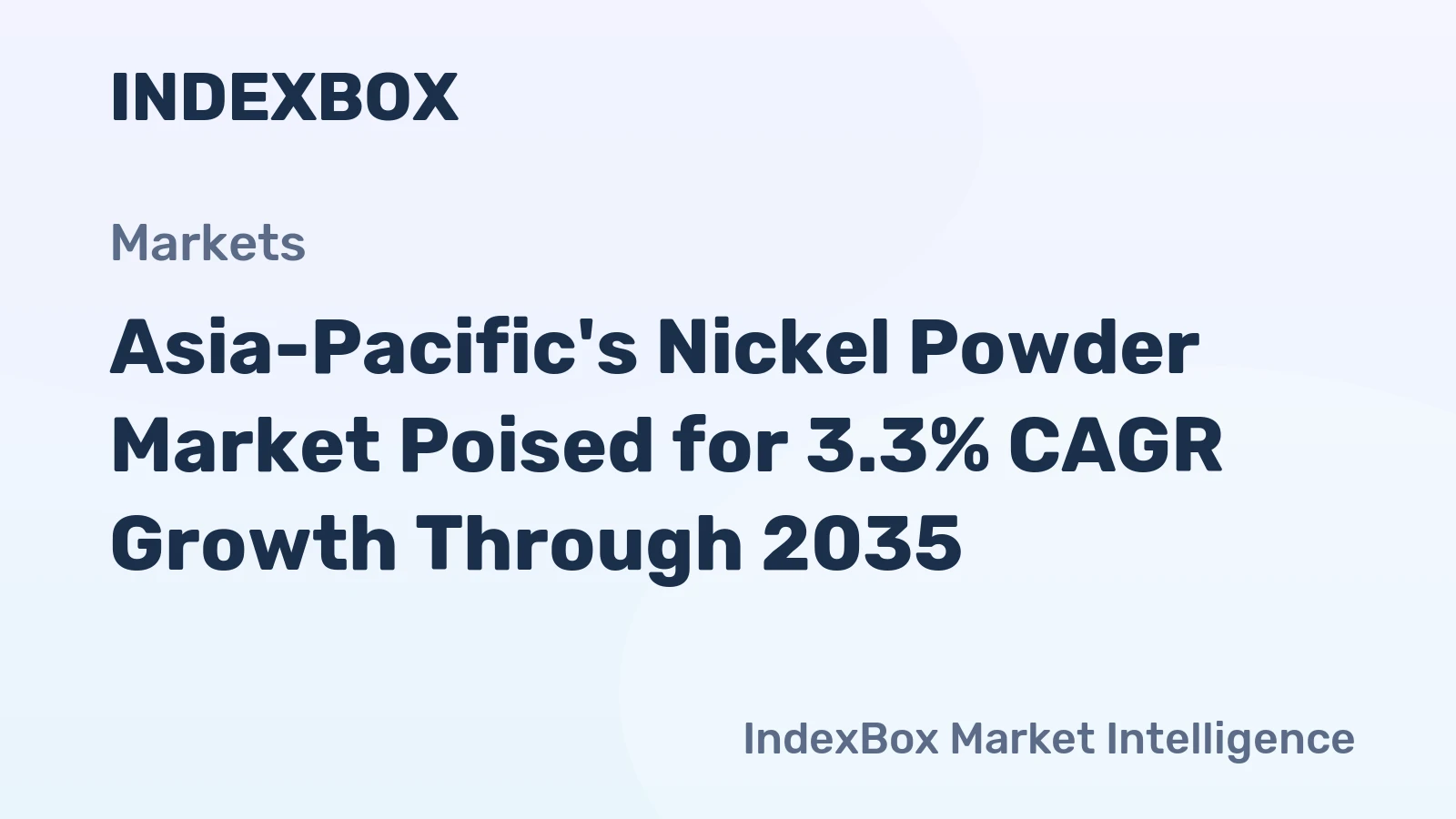 Asia-Pacific's Nickel Powder Market Poised for 3.3% CAGR Growth Through 2035