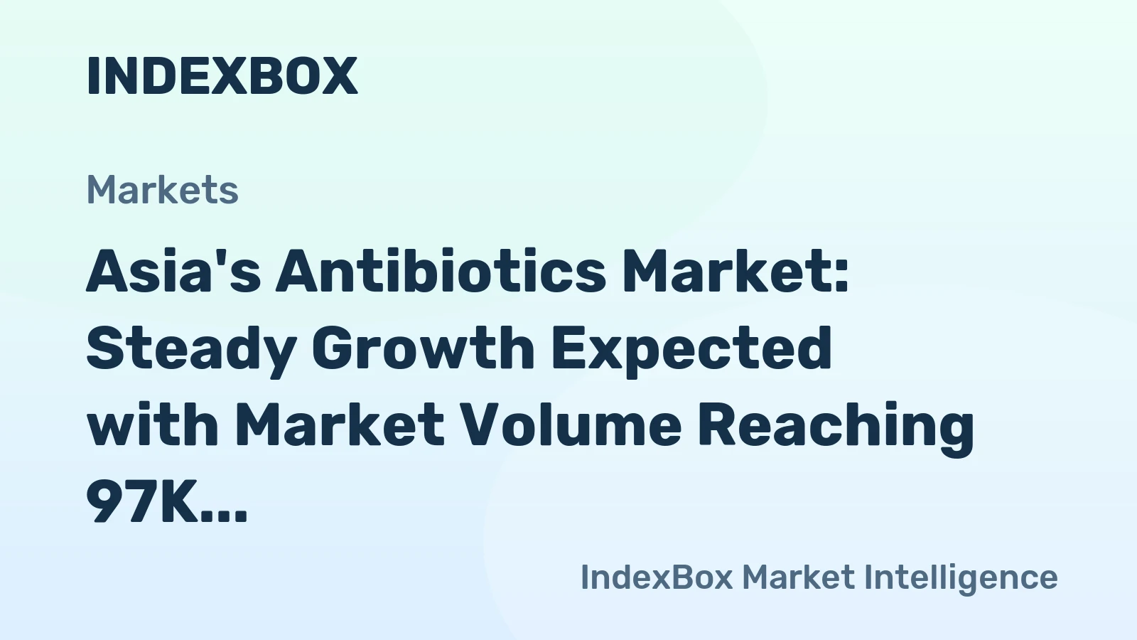Asia's Antibiotics Market: Steady Growth Expected with Market Volume Reaching 97K Tons and Value Reaching $8.5B by 2035
