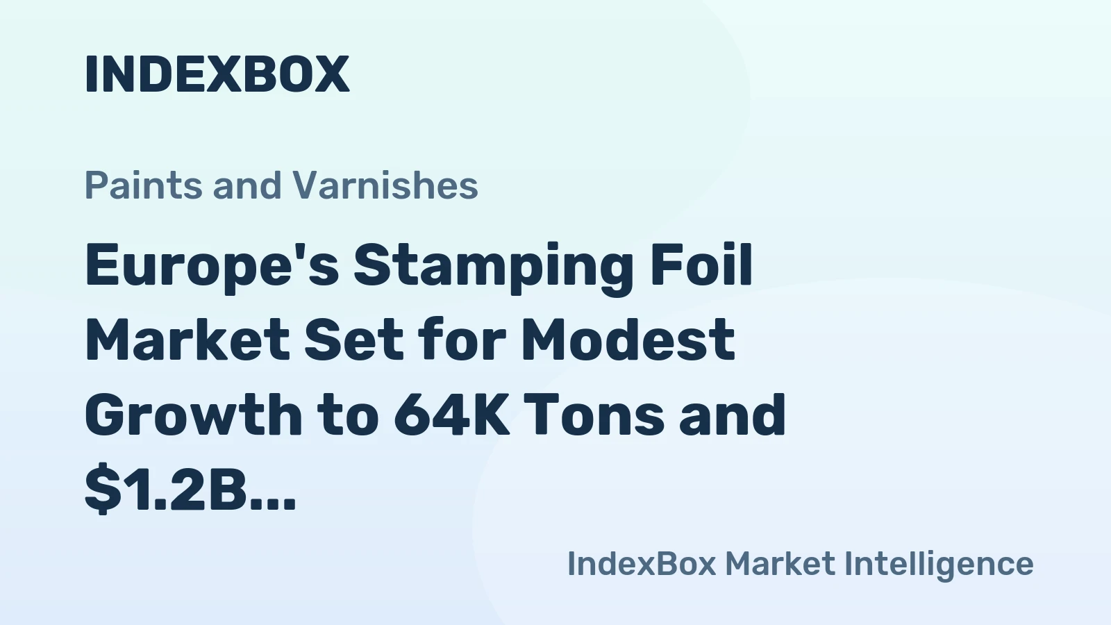 Europe's Stamping Foil Market Set for Modest Growth to 64K Tons and $1.2B by 2035