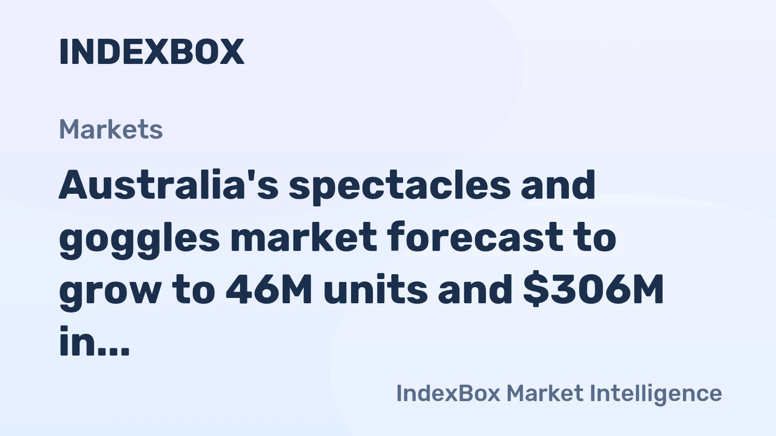 Australia's spectacles and goggles market forecast to grow to 46M units and $306M in value by 2035, driven by increasing demand.