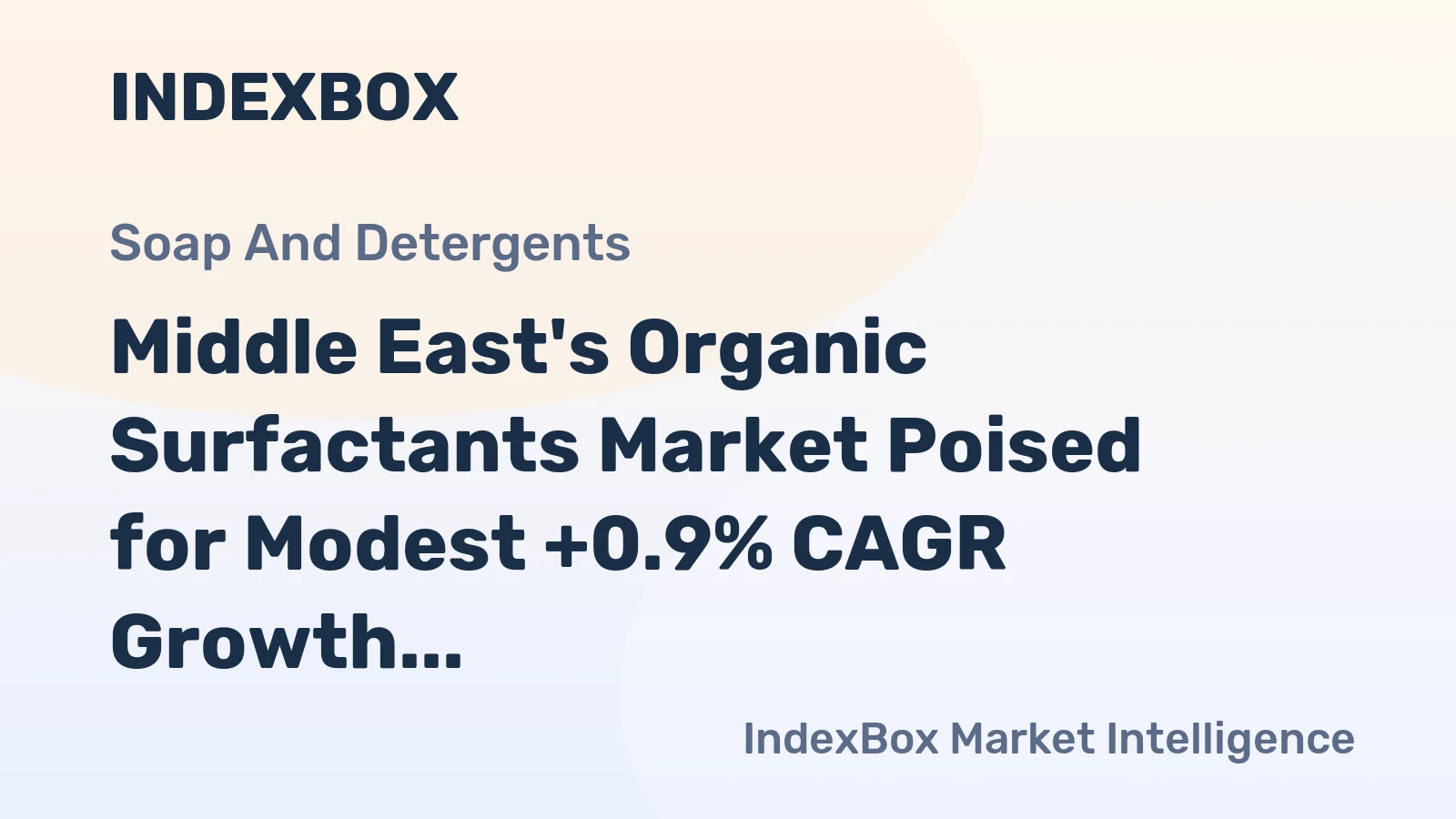 Middle East's Organic Surfactants Market Poised for Modest +0.9% CAGR Growth Through 2035