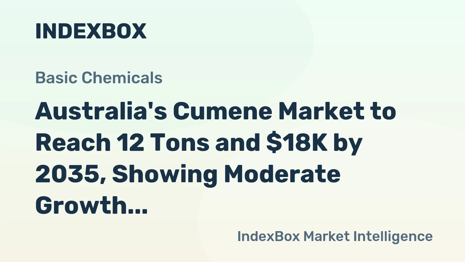 Australia's Cumene Market to Reach 12 Tons and $18K by 2035, Showing Moderate Growth