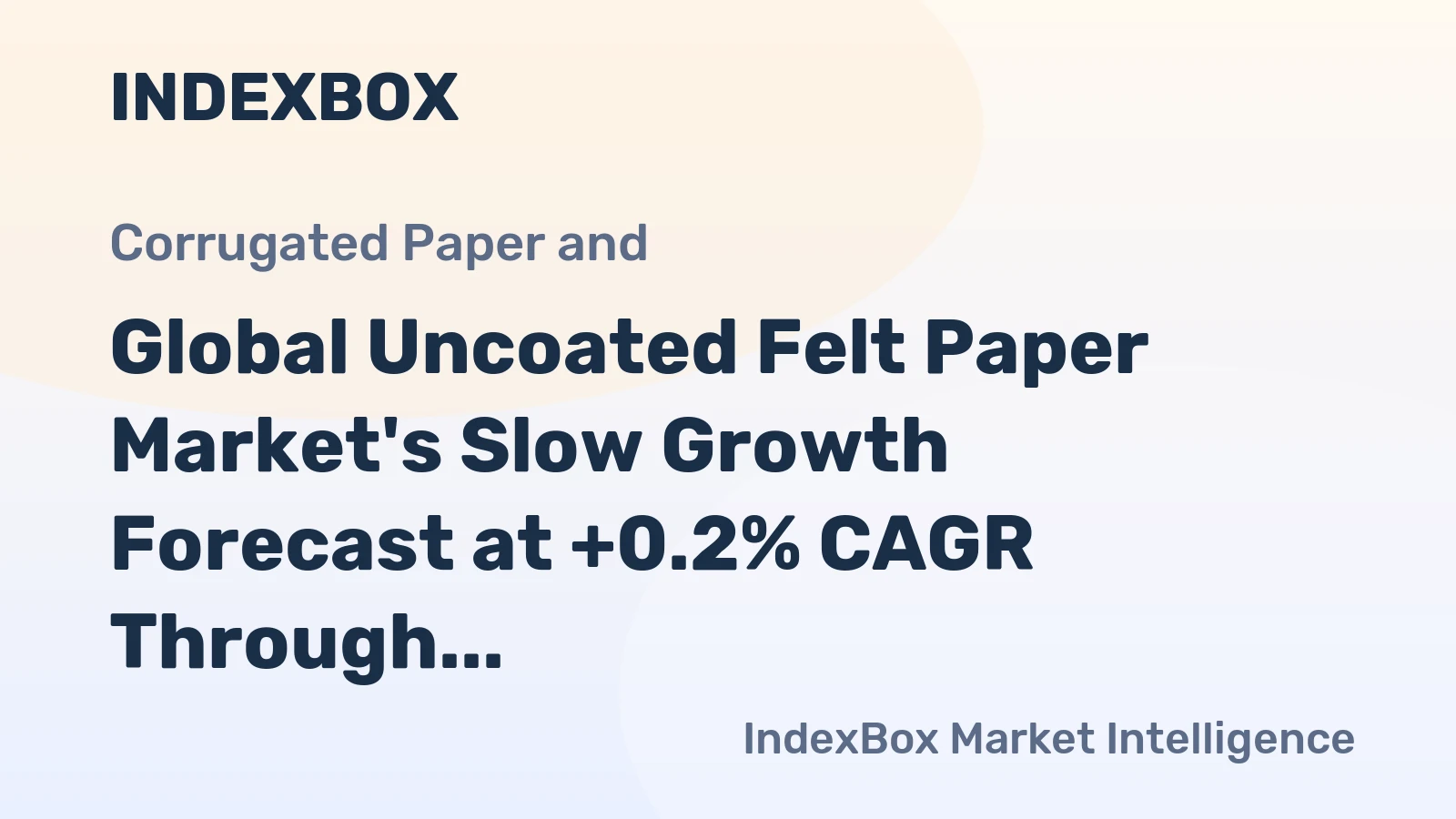 Global Uncoated Felt Paper Market's Slow Growth Forecast at +0.2% CAGR Through 2035