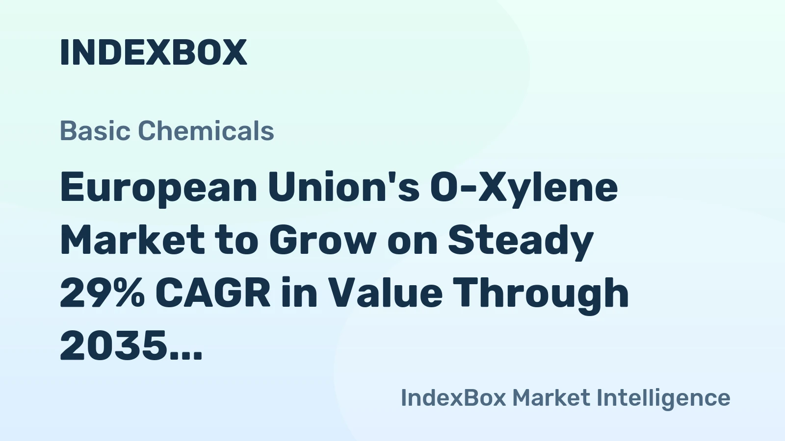 European Union's O-Xylene Market to Grow on Steady 29% CAGR in Value Through 2035