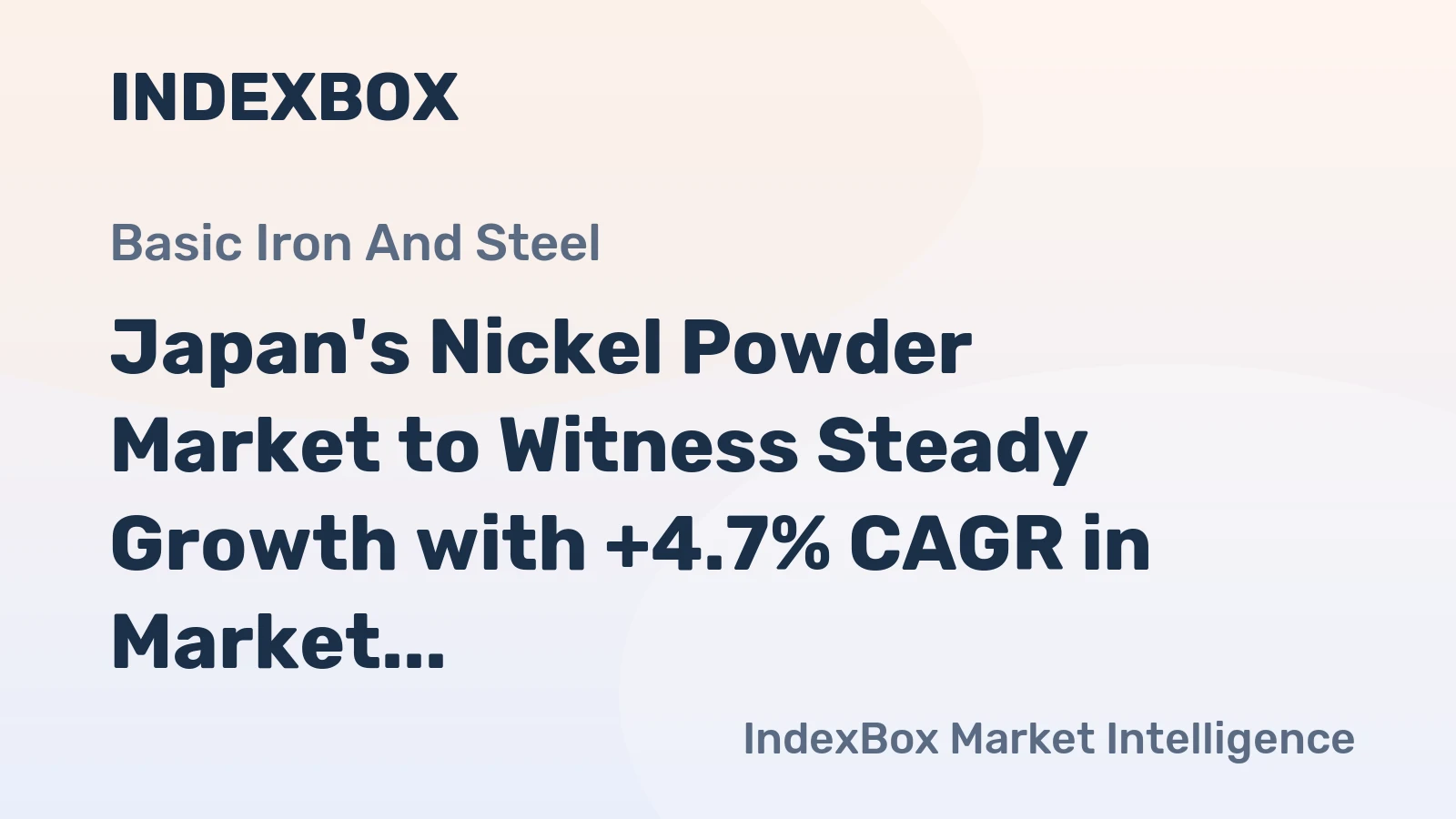 Japan's Nickel Powder Market to Witness Steady Growth with +4.7% CAGR in Market Volume over the Next Decade