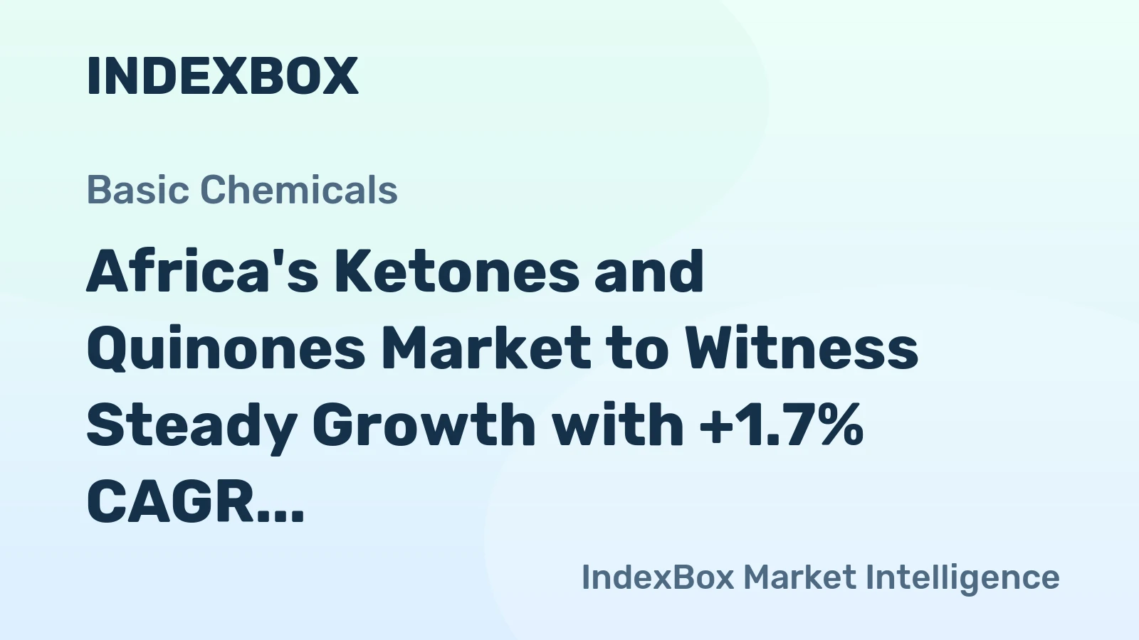 Africa's Ketones and Quinones Market to Witness Steady Growth with +1.7% CAGR over Next Decade