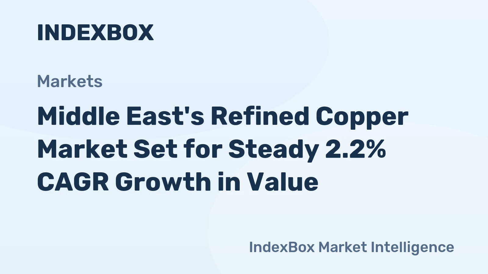 Middle East's Refined Copper Market Set for Steady 2.2% CAGR Growth in Value