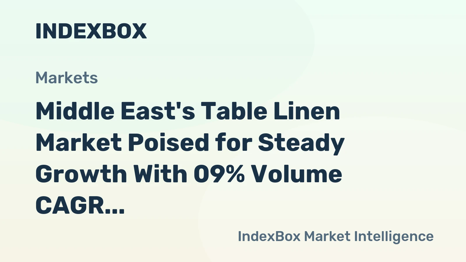Middle East's Table Linen Market Poised for Steady Growth With 09% Volume CAGR Through 2035