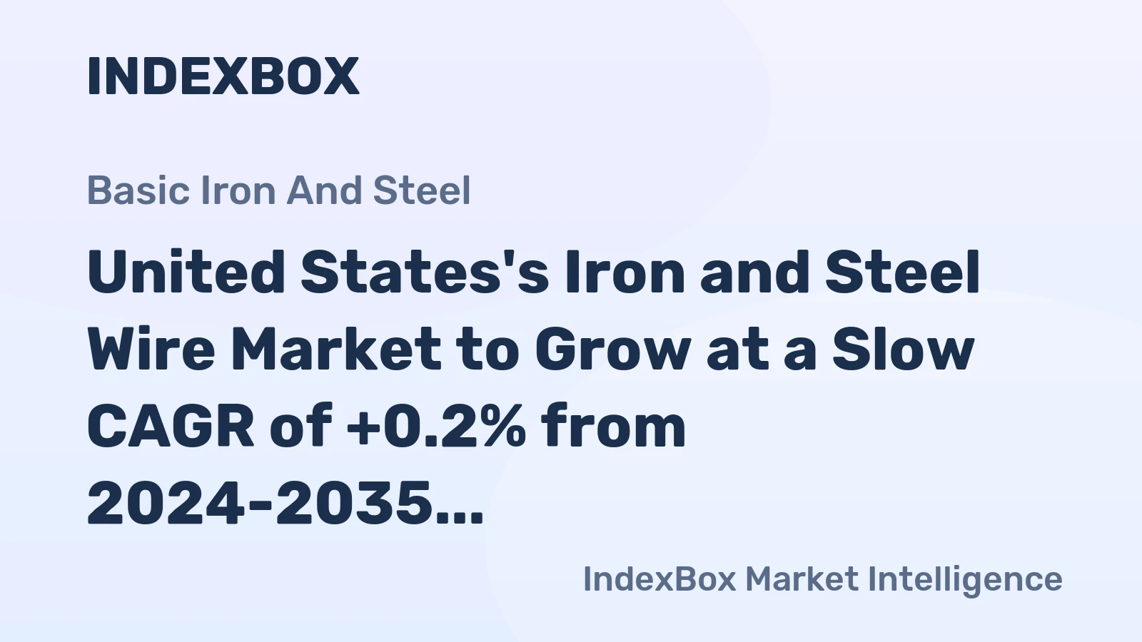 United States's Iron and Steel Wire Market to Grow at a Slow CAGR of +0.2% from 2024-2035