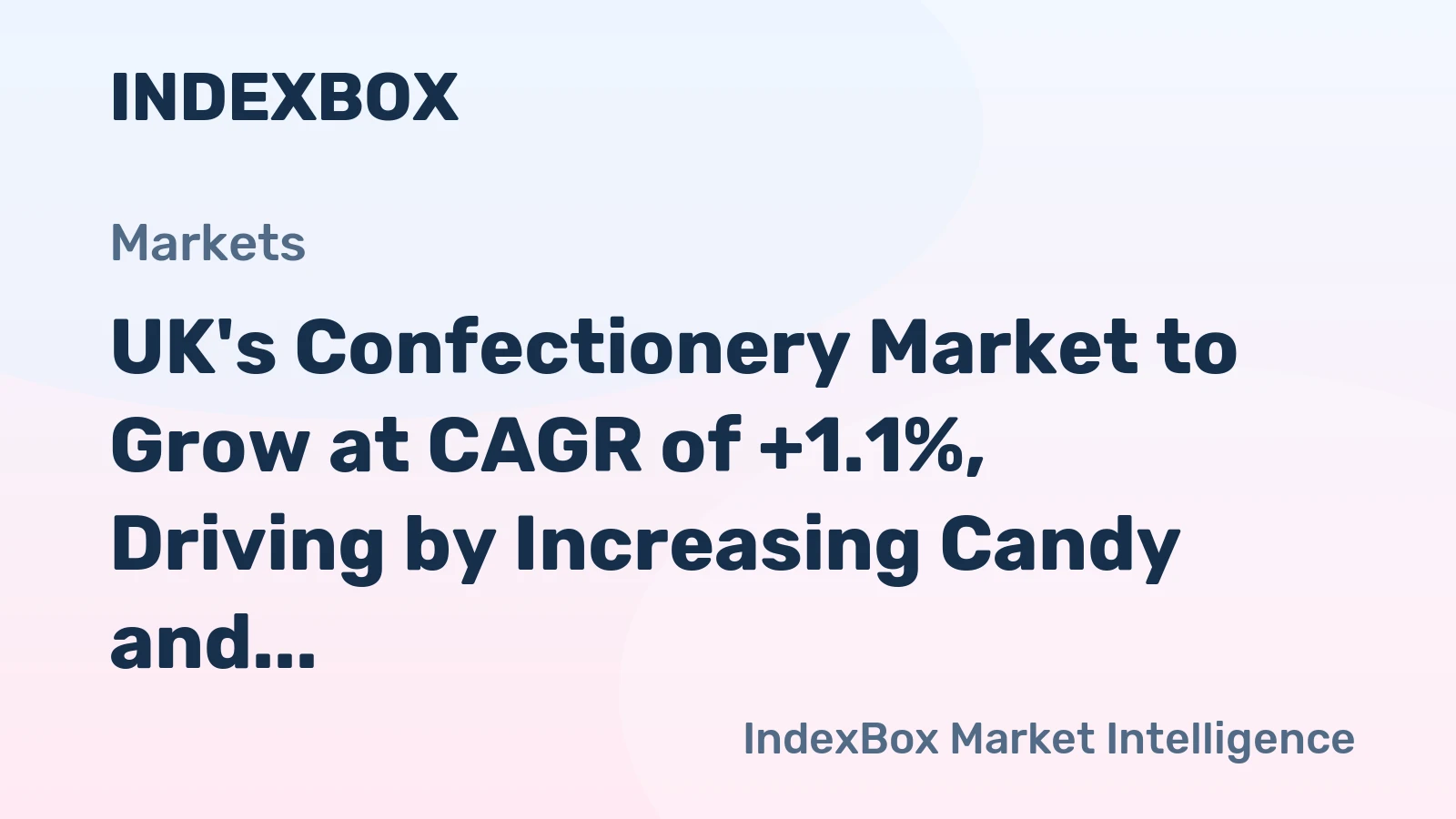 UK's Confectionery Market to Grow at CAGR of +1.1%, Driving by Increasing Candy and Sweets Demand