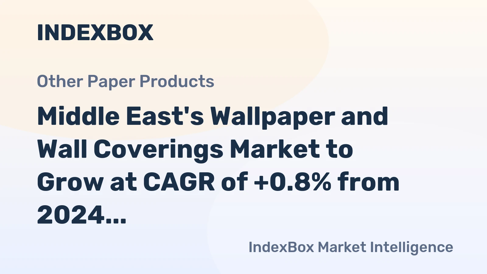 Middle East's Wallpaper and Wall Coverings Market to Grow at CAGR of +0.8% from 2024 to 2035, Reaching 75K Tons